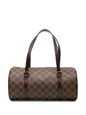 LOUIS VUITTON 2005 Damier Ebene Papillon 30 Handbag - Brown