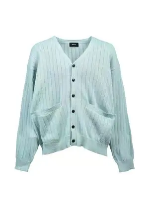 BREATH Ribbed Knit Button Cardigan