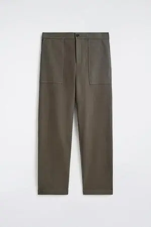 Cos Cotton Relaxed-fit Straight-leg Utility Pants - Green
