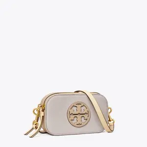 Tory Burch Mini Miller Colorblock Crossbody - Bay Gray Multi