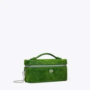 Tory Burch Kira Flocked Vanity Case - Emerald