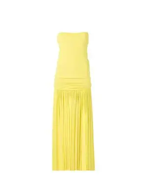 Jacquemus Cross-back Gathered Dress - Yellow