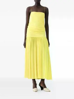 Jacquemus Cross-back Gathered Dress - Yellow