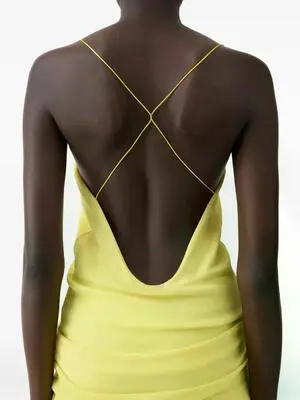 Jacquemus Cross-back Gathered Dress - Yellow