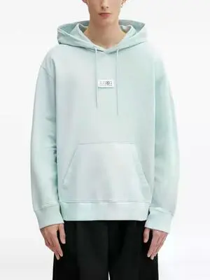 MAISON MARGIELA Logo-patch Hoodie - Blue