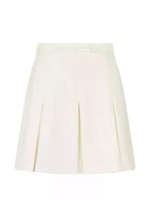 Valentino Garavani Bow Pleated Mini Skirt - Neutrals
