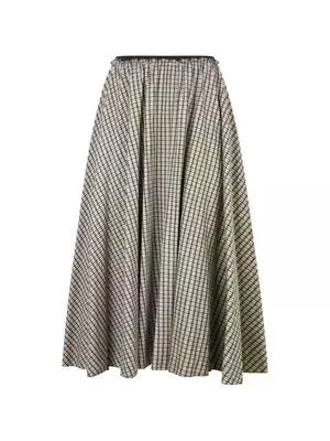 Valentino Garavani Check Midi Skirt - Neutrals
