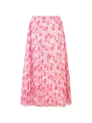 Red Valentino Pleated Midi Skirt