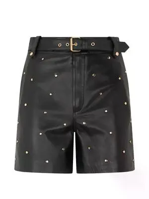 Valentino Garavani Studded Belted Shorts - Black