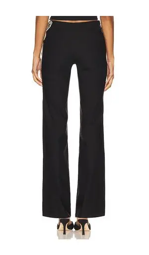 I.AM.GIA Embellished Butterfly Wide Leg Crepe Pants