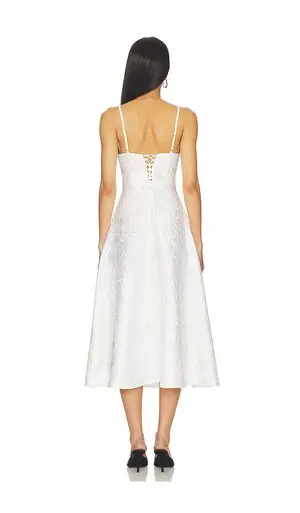ELLIATT Saffron Gown With Floral Detail And Corset Styling