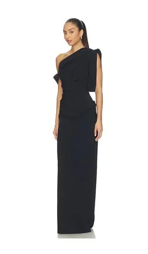 Rachel Gilbert Rowana One-shoulder Gown