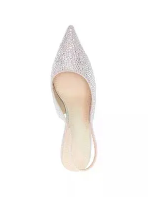 TWENTY FOURHAITCH Embellished Slingback Pumps - Silver