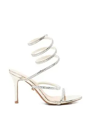 TWENTY FOURHAITCH Rhinestone Embellished Pumps - Gold