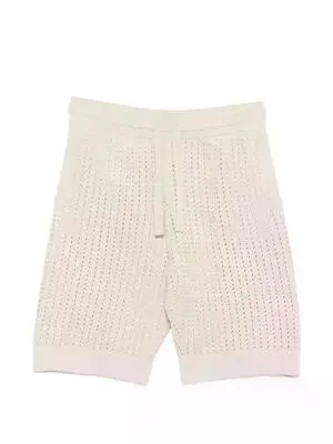 PAOLO PECORA Open-knit Drawstring Shorts