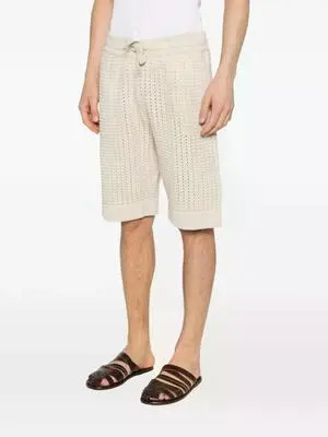 PAOLO PECORA Open-knit Drawstring Shorts