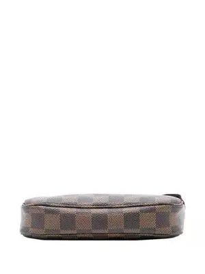 LOUIS VUITTON 2004 Damier Ebene Mini Pochette Accessoires Handbag - Brown