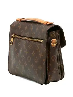 LOUIS VUITTON 2017 Monogram Pochette Metis Satchel - Brown