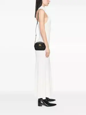 Gucci Mini Gg Marmont Matelasse Leather Crossbody Bag - Black
