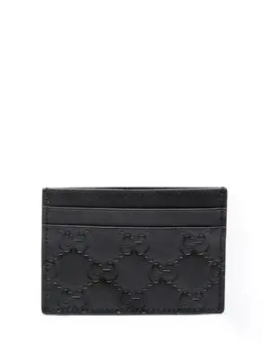 Gucci 2000-2015 Guccissima Card Holder - Black