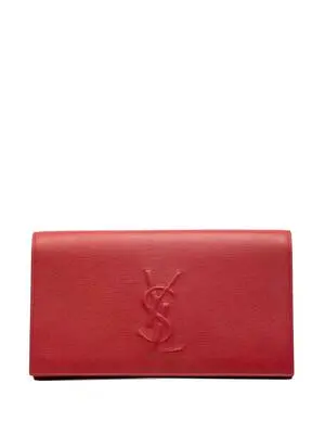 SAINT LAURENT 2014 Large Leather Belle De Jour Clutch Bag