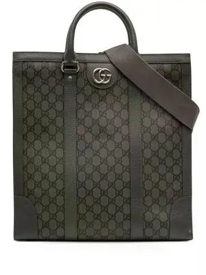 Gucci Gg Supreme Ophidia Satchel - Grey