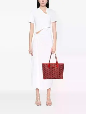 Versace 2021-2025 La Greca Coated Canvas Tote Bag