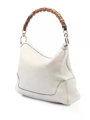 Gucci 2016-2026 Calfskin Bamboo Diana Satchel - White