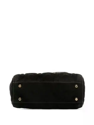 Dior 2019 Mini Velvet Cannage Lady Satchel - Black