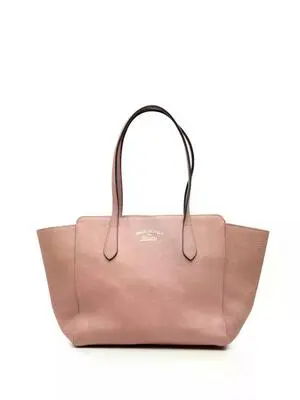 Gucci 2000-2015 Medium Dollar Calfskin Swing Tote Bag - Pink