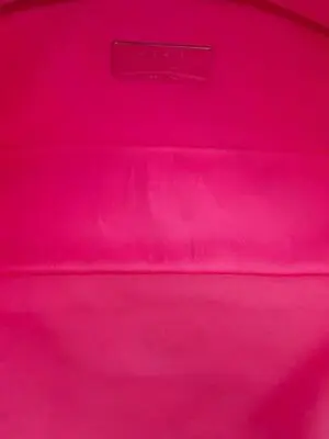 Fendi 2000-2010 Embossed Lycra Baguette Satchel - Pink