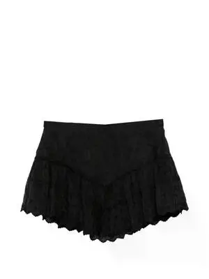 Isabel Marant Zoelia Floral Embroidered Shorts - Black