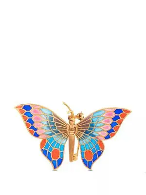 LB EXCLUSIVE Enamel Butterfly Brooch - Gold