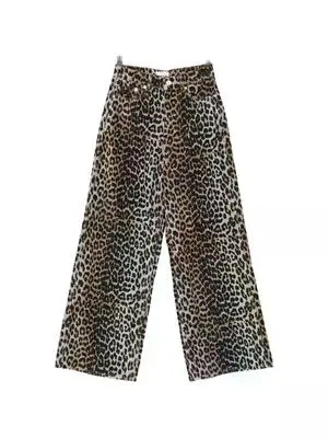 GANNI Leopard-print Trousers