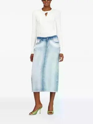 DIESEL® Five-pocket Denim Midi Skirt