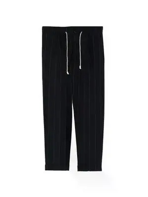 Eleventy Pinstripe-pattern Drawstring Trousers