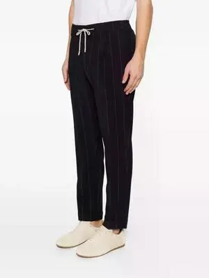 Eleventy Pinstripe-pattern Drawstring Trousers