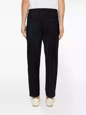 Eleventy Pinstripe-pattern Drawstring Trousers