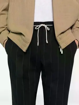Eleventy Pinstripe-pattern Drawstring Trousers