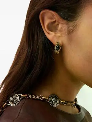 Versace Medallion Drop Earrings