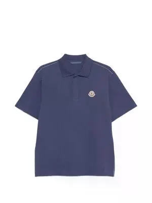 Moncler Logo Patch Polo Shirt - Blue