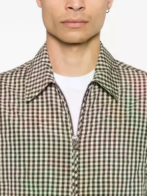 Moncler Gingham Crinkle Shirt Jacket
