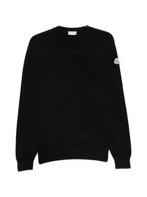 Moncler Crew Neck Knit Jumper - Black