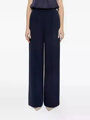 NISSA High-waisted Crepe Trousers - Blue