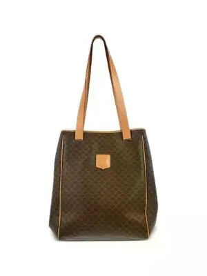 Celine 1990s Macadam Tote Handbag - Brown