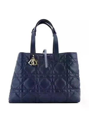 DIOR Toujours Macrocannage Quilt Calfskin Large Tote Bag