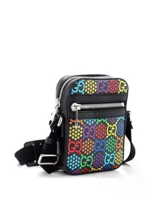 Gucci Psychedelic Print Gg Coated Canvas Mini Messenger Bag