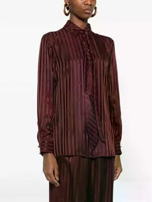 Zimmermann Striped Tie-detail Shirt - Red