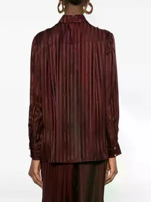 Zimmermann Striped Tie-detail Shirt - Red