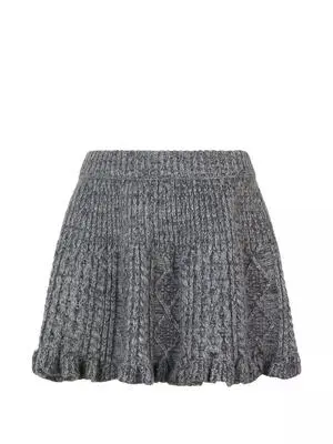 Valentino Garavani Ruffled Midi Skirt - Grey